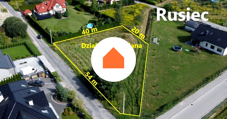 Ciekawa działka w Ruścu z zezwoleniem na budowę ul. Bakaliowa, Rusiec